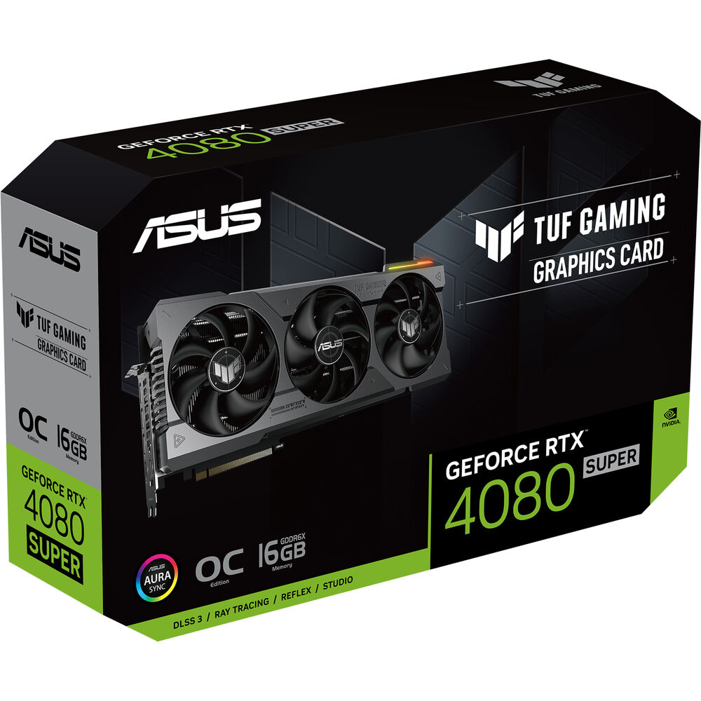 TUF-RTX4080S-O16G-GAMING ASUS GeForce RTX 4080 SUPER OC 16GB GDDR6X Gr ...