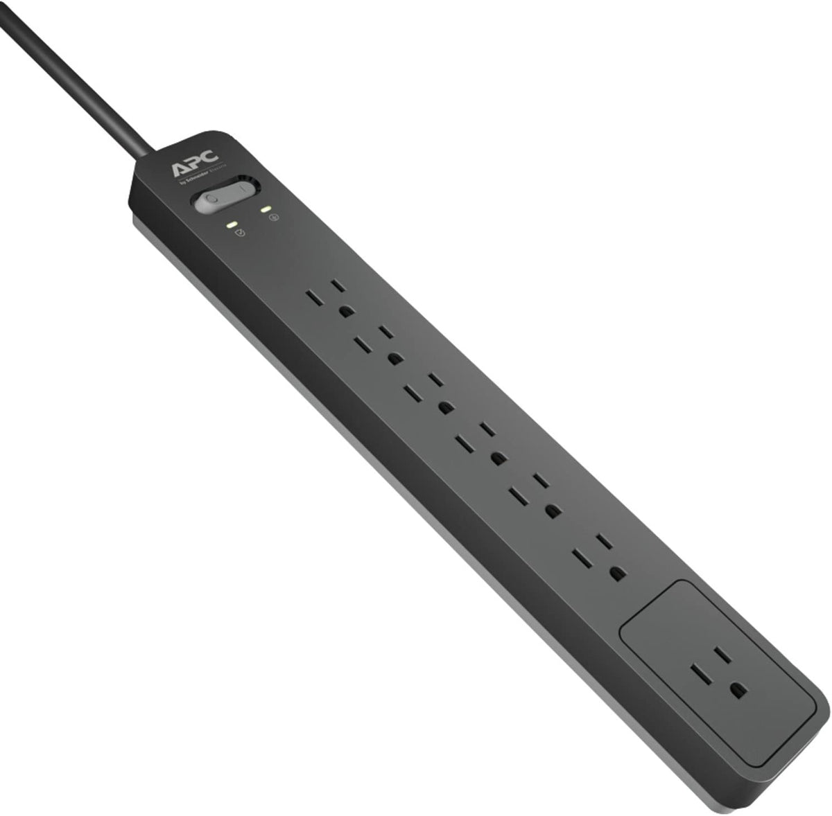PE76 APC Surge Protector Power Strip 1440 Joule, Flat Plug, 7 Outlet S ...